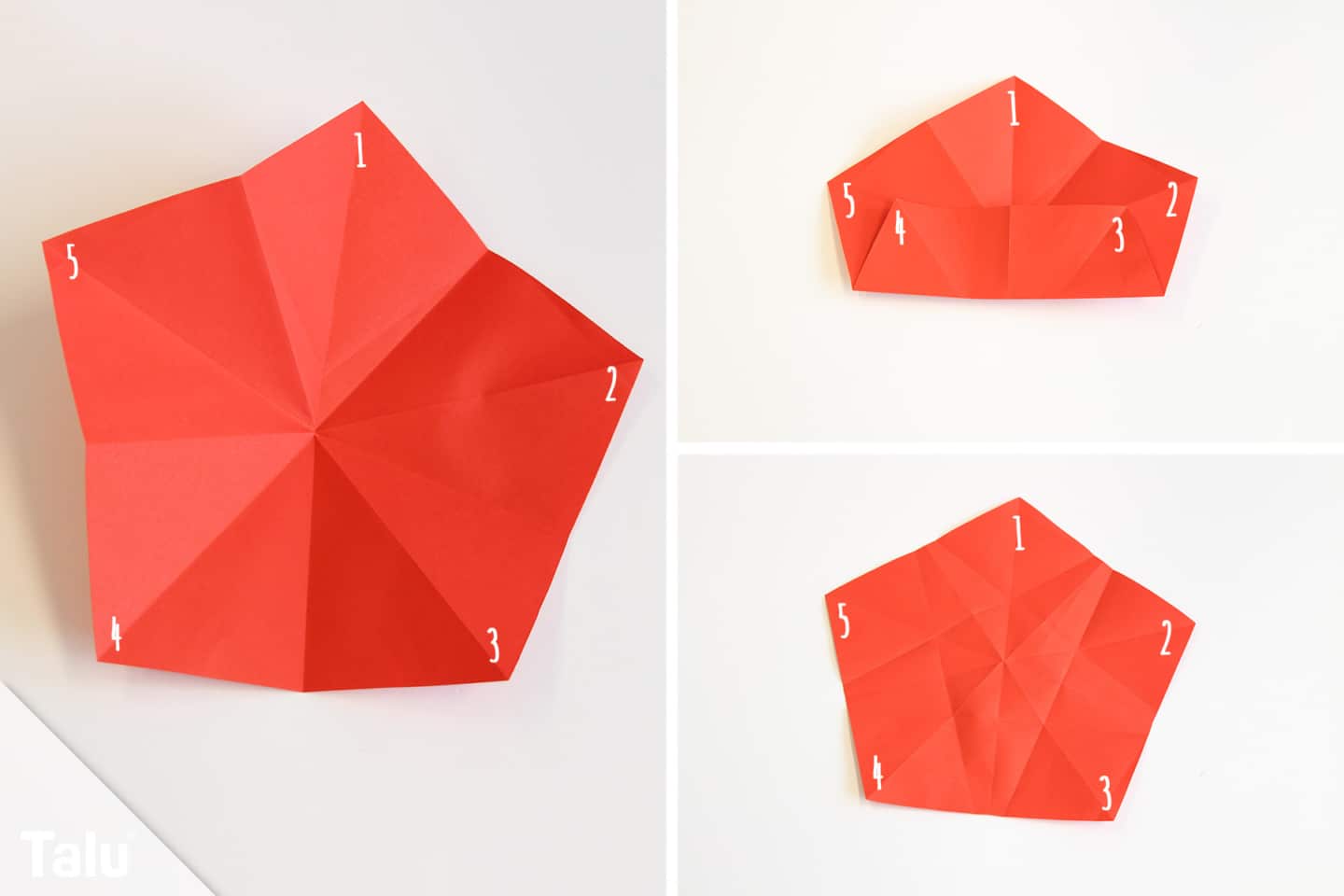 Origami Stern falten – Stern aus Papier basteln - Talu.de