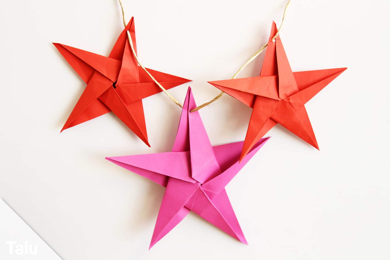 Origami Stern falten – Stern aus Papier basteln - Talu.de