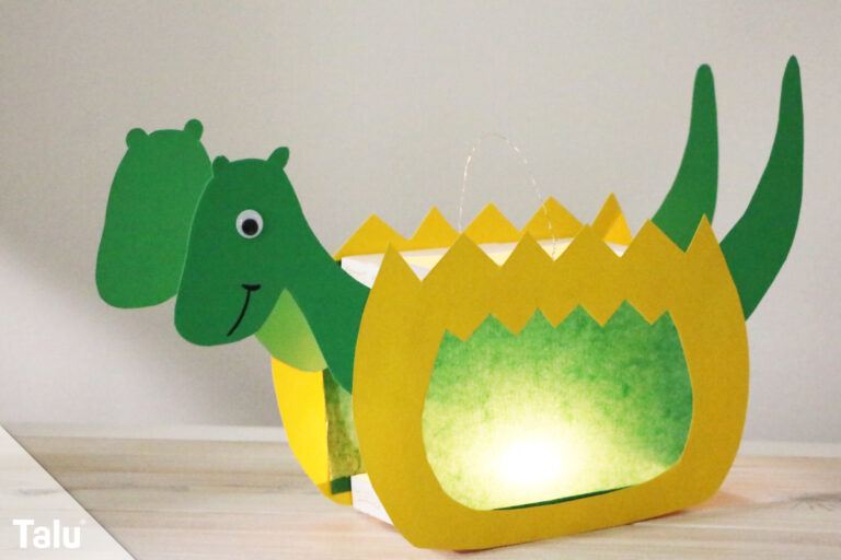 Dino Laterne basteln Vorlage kostenlos zum Ausdrucken Talu de