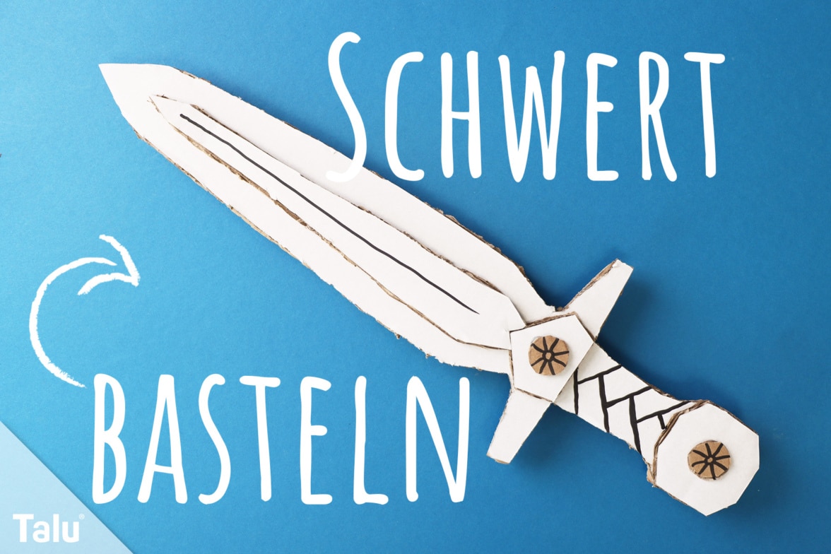 Schwert basteln aus Pappe | Vorlage zum Ausdrucken - Talu.de
