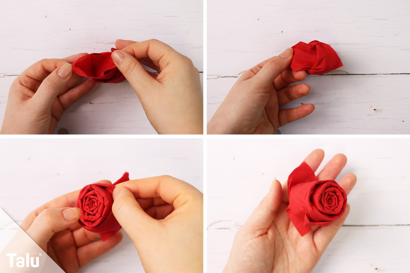 Servietten als Rose falten | Anleitung - Talu.de