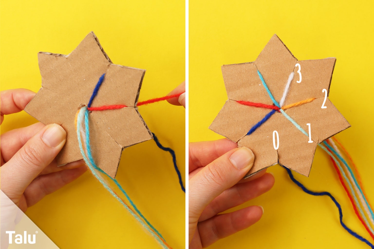 Knüpfstern aus Pappe selber machen | Anleitung - Talu.de