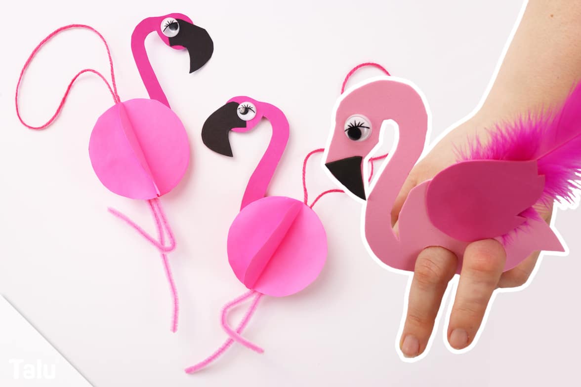Wunderschone Flamingo Basteln Vorlage Fotos