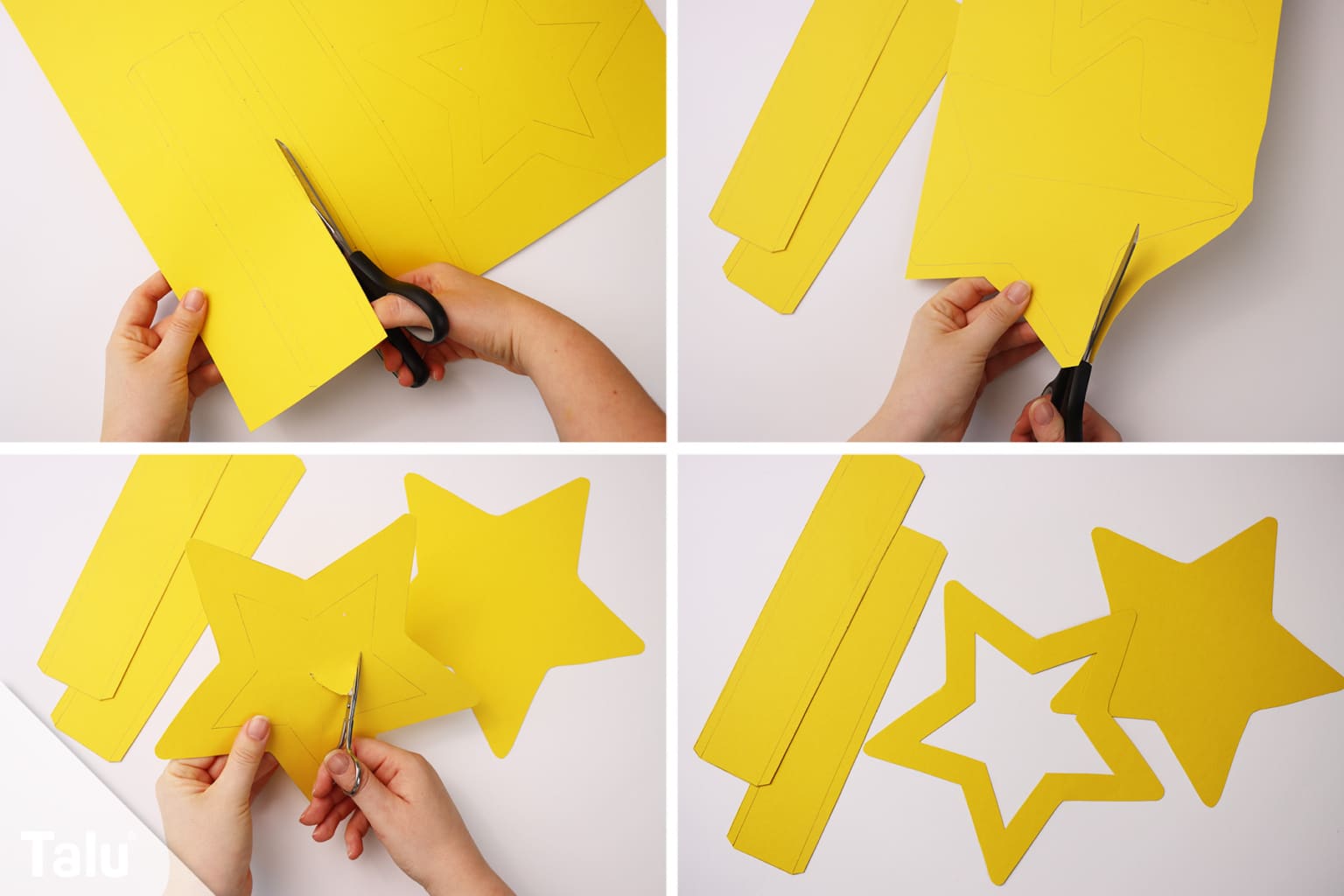 Sternen Laterne basteln | Anleitung mit Vorlage - Talu.de