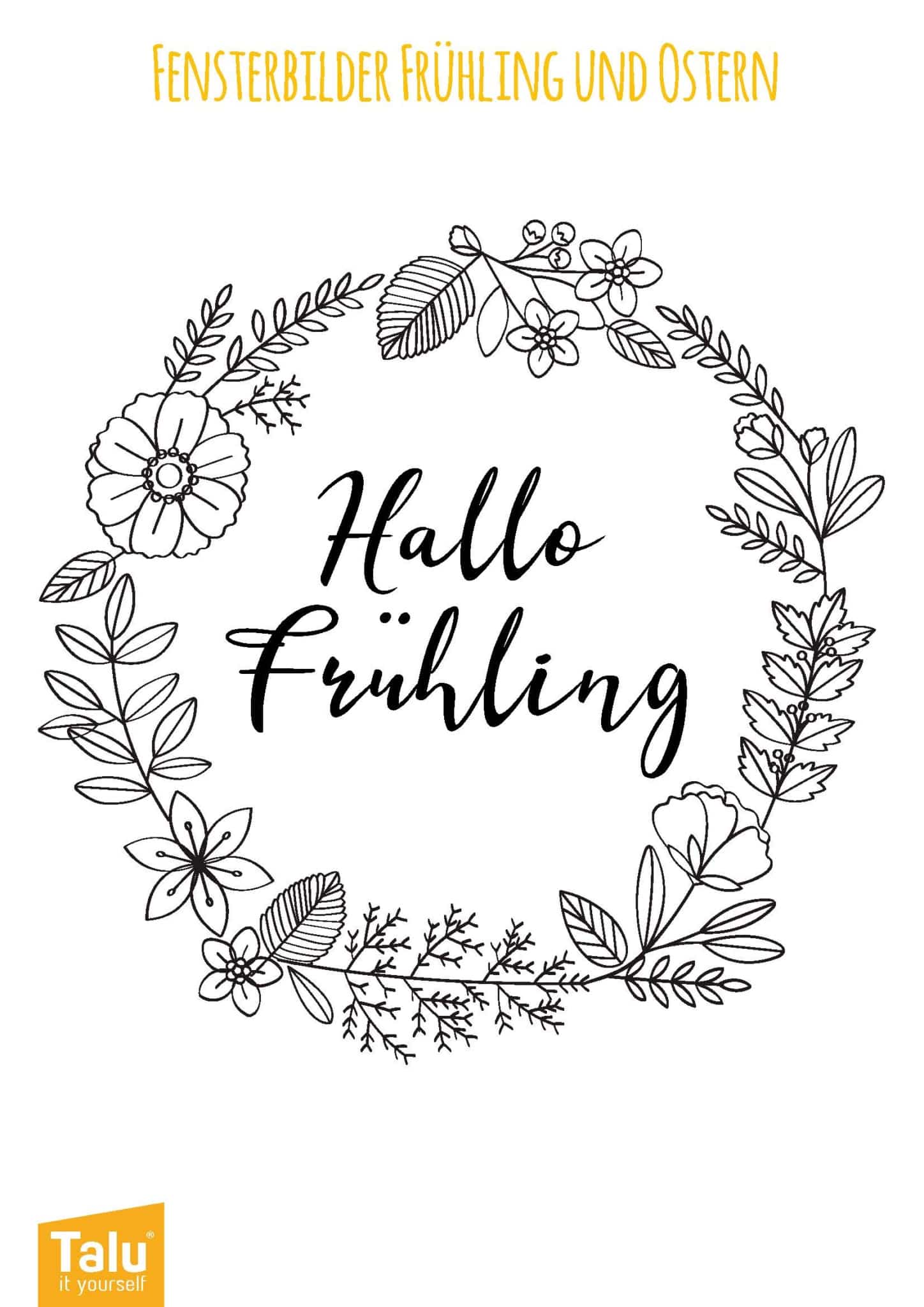 Fensterbilder - Kostenlose Vorlagen | Frühling, Weihnachten & Co. - Talu.de