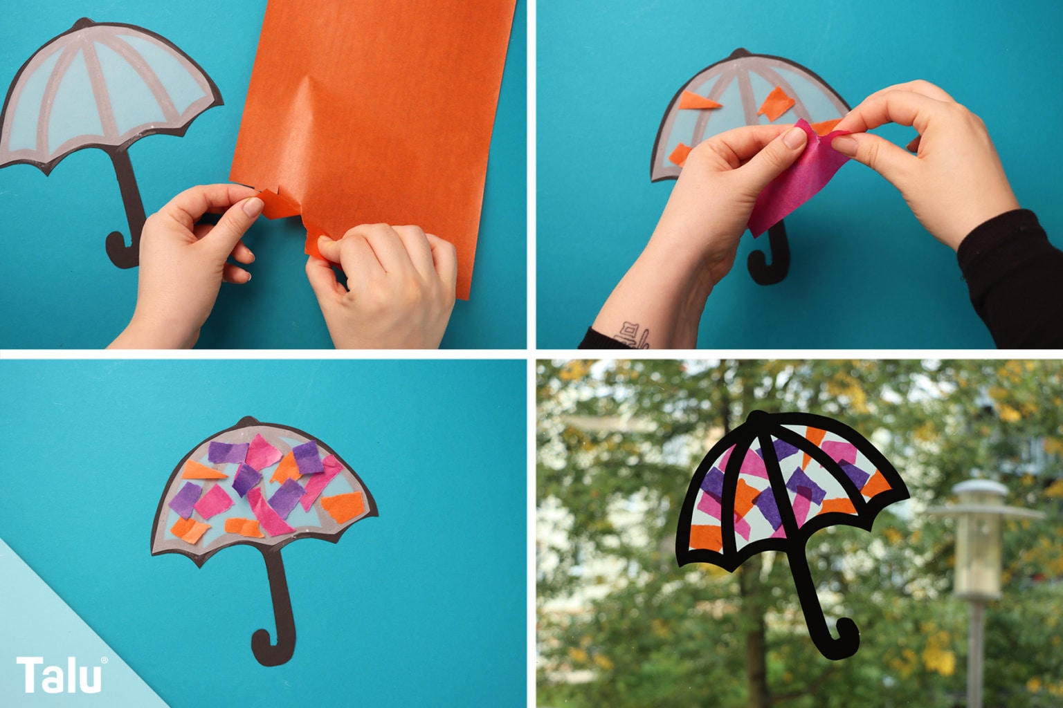 Regenschirm basteln | Anleitung & Vorlage - Talu.de