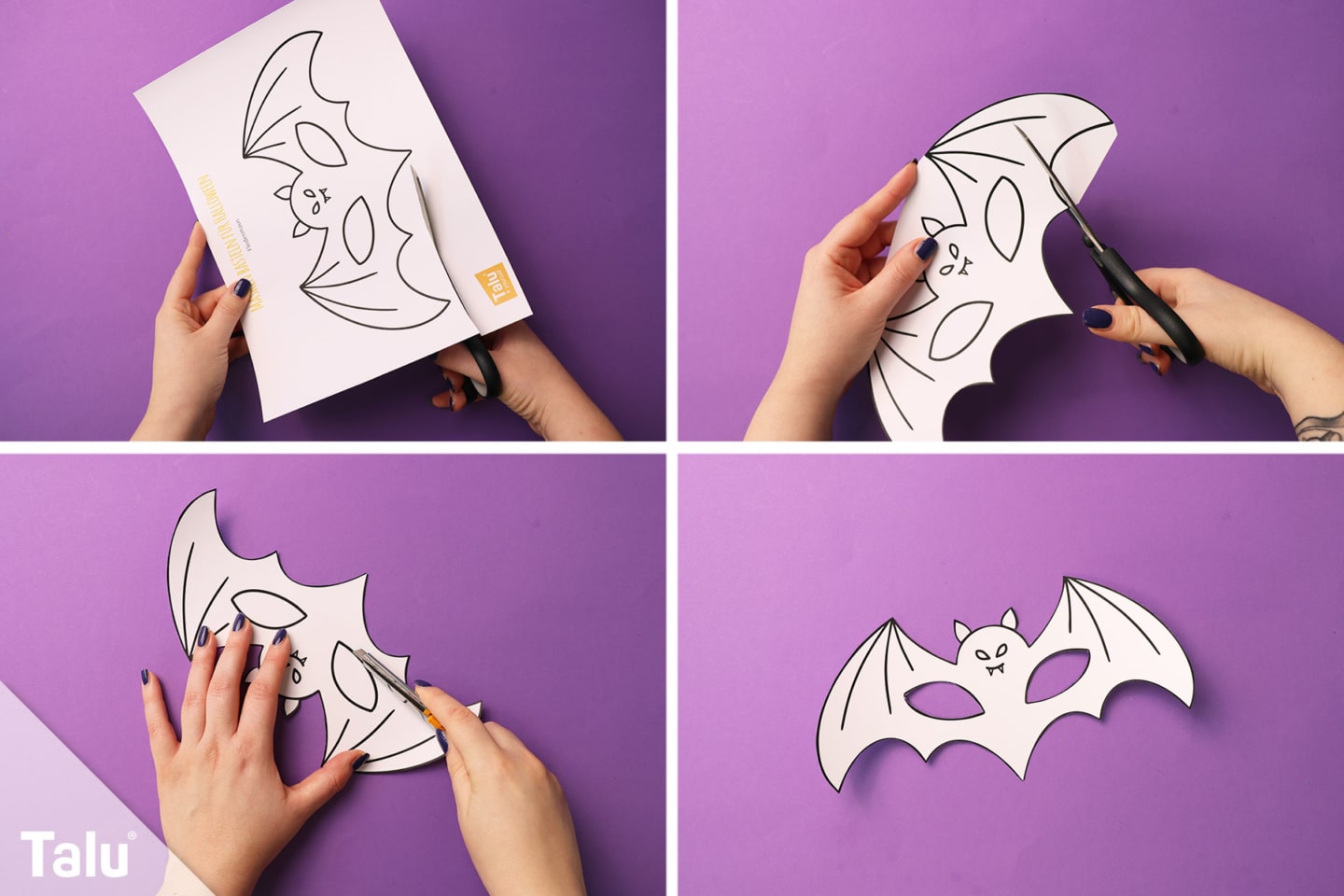 Masken basteln für Halloween | Vorlagen - Talu.de